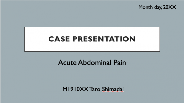 A procedure for making a case presentation in English and sample ...